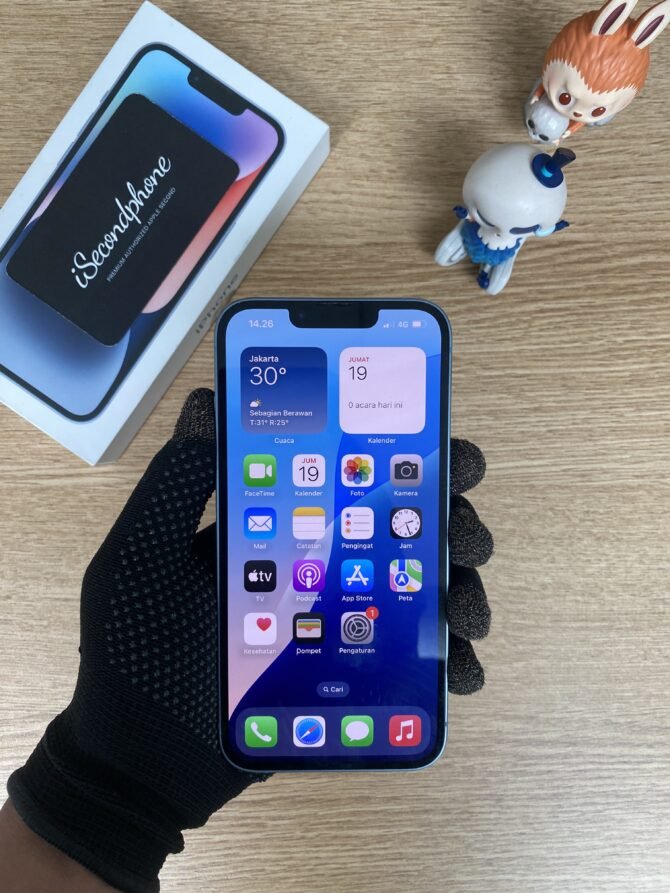 iPhone 14 Blue 256GB Second Digimap – Mulus Bergaransi